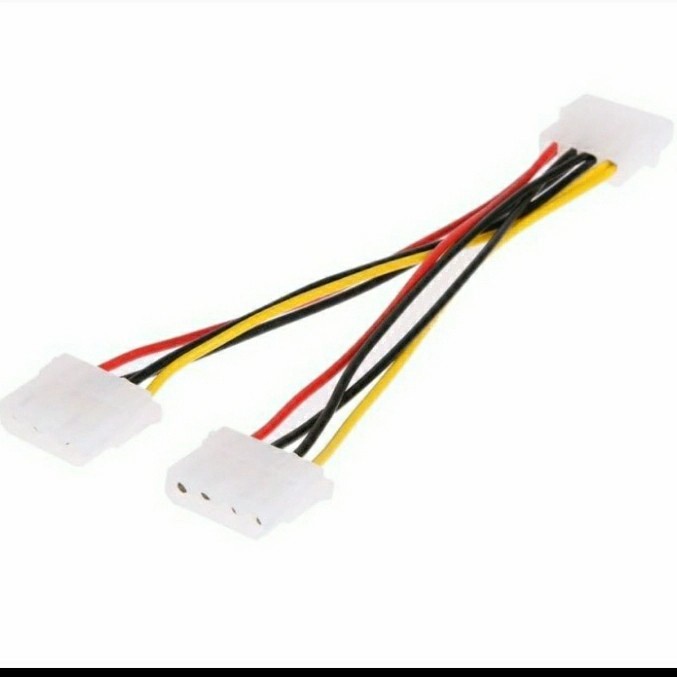 Molex 4 Pin Male To Dual 4 Pin Female Power Cable | Shopee Malaysia