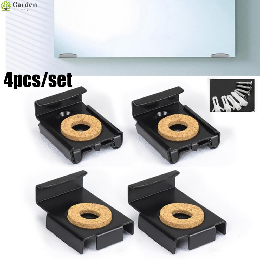 Frameless Bathroom Mirror Glass Wall Mounting Fixing Kit Wall Mirror ...