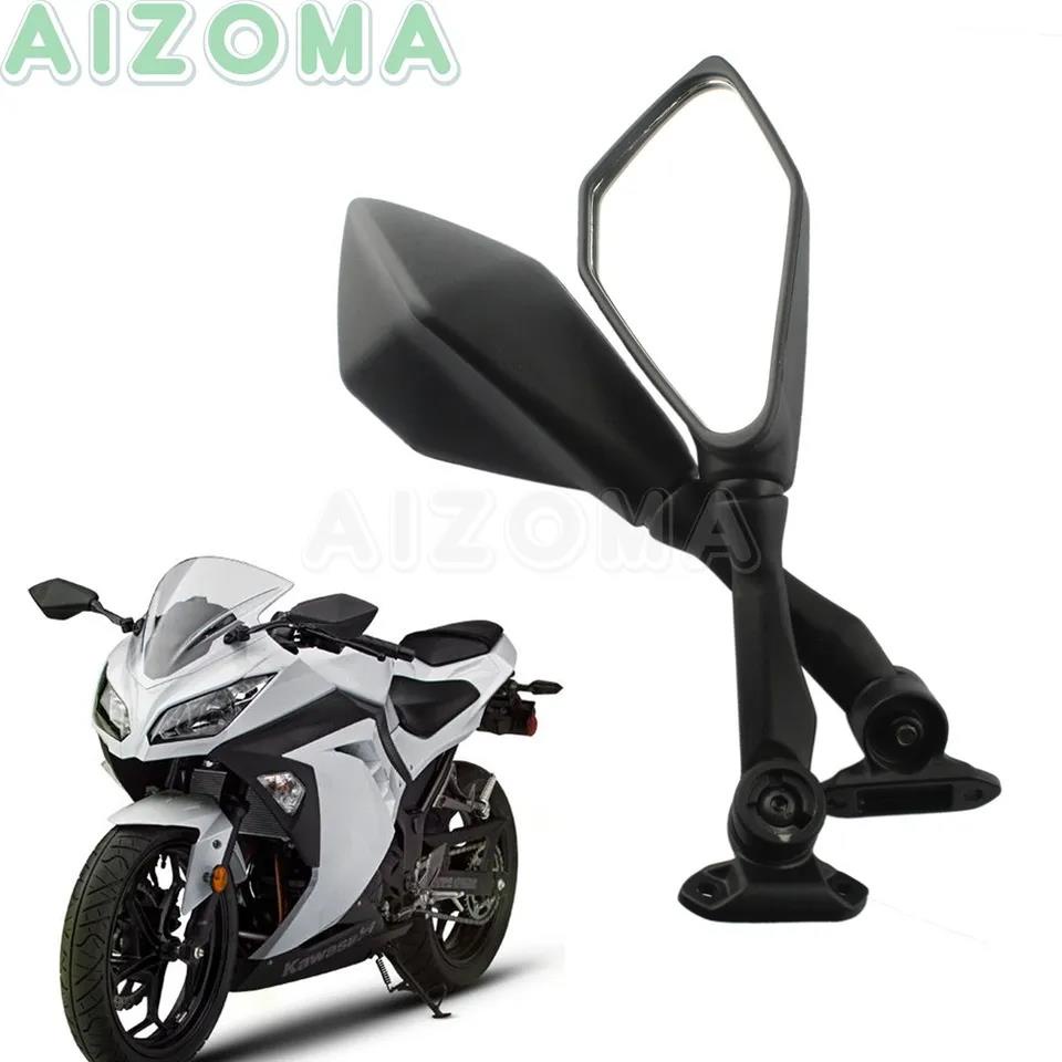 Sport Motorcycle Side Mirrors Back Side Convex Rearview Mirror For ...