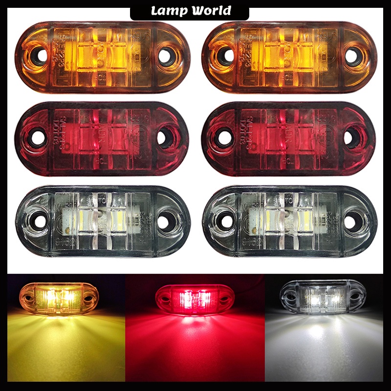1pcs 12V 24V LED Truck Side Marker Lights Car External Light Warning ...