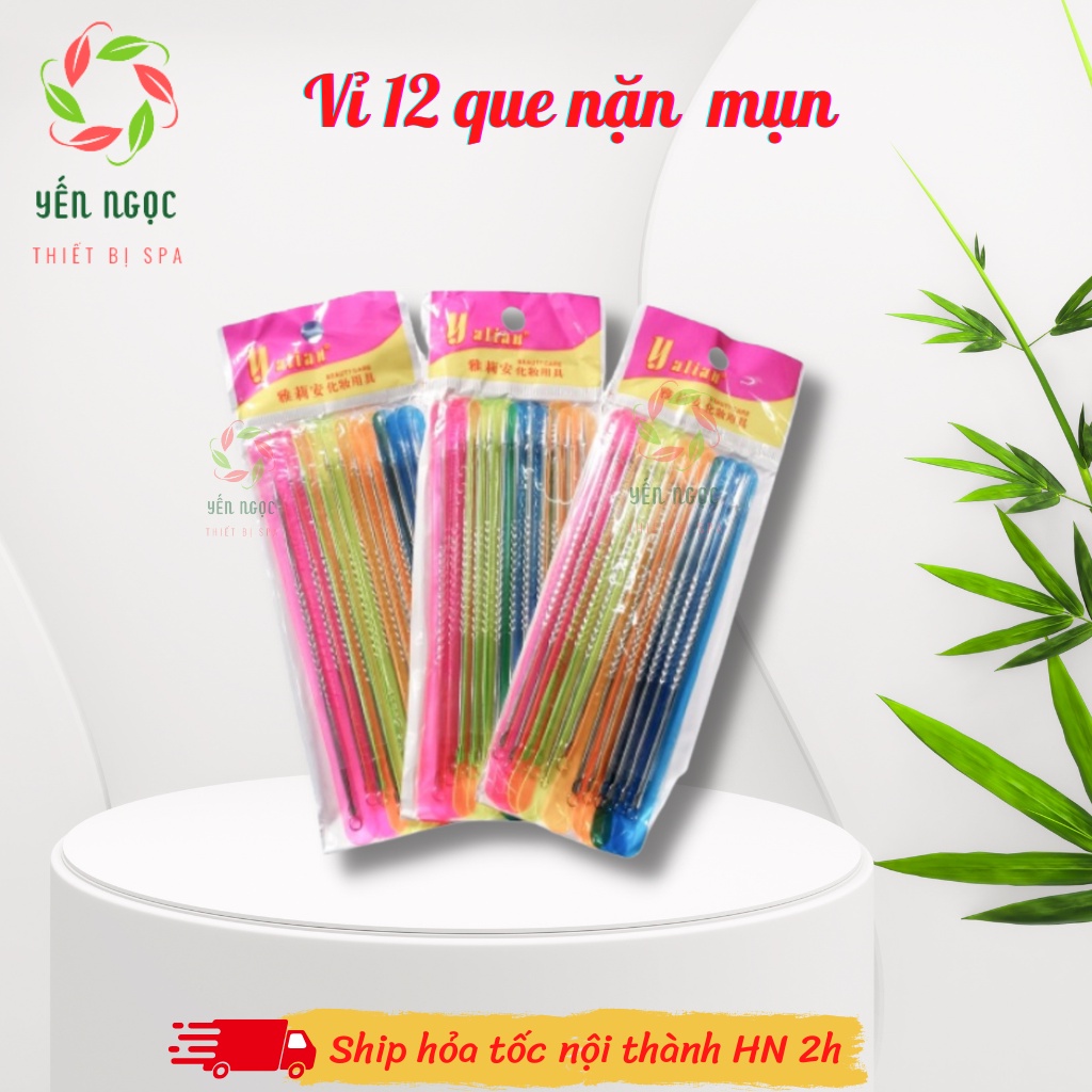 Blister of 12 acne removal sticks with 2 stainless metal ends | Spa ...