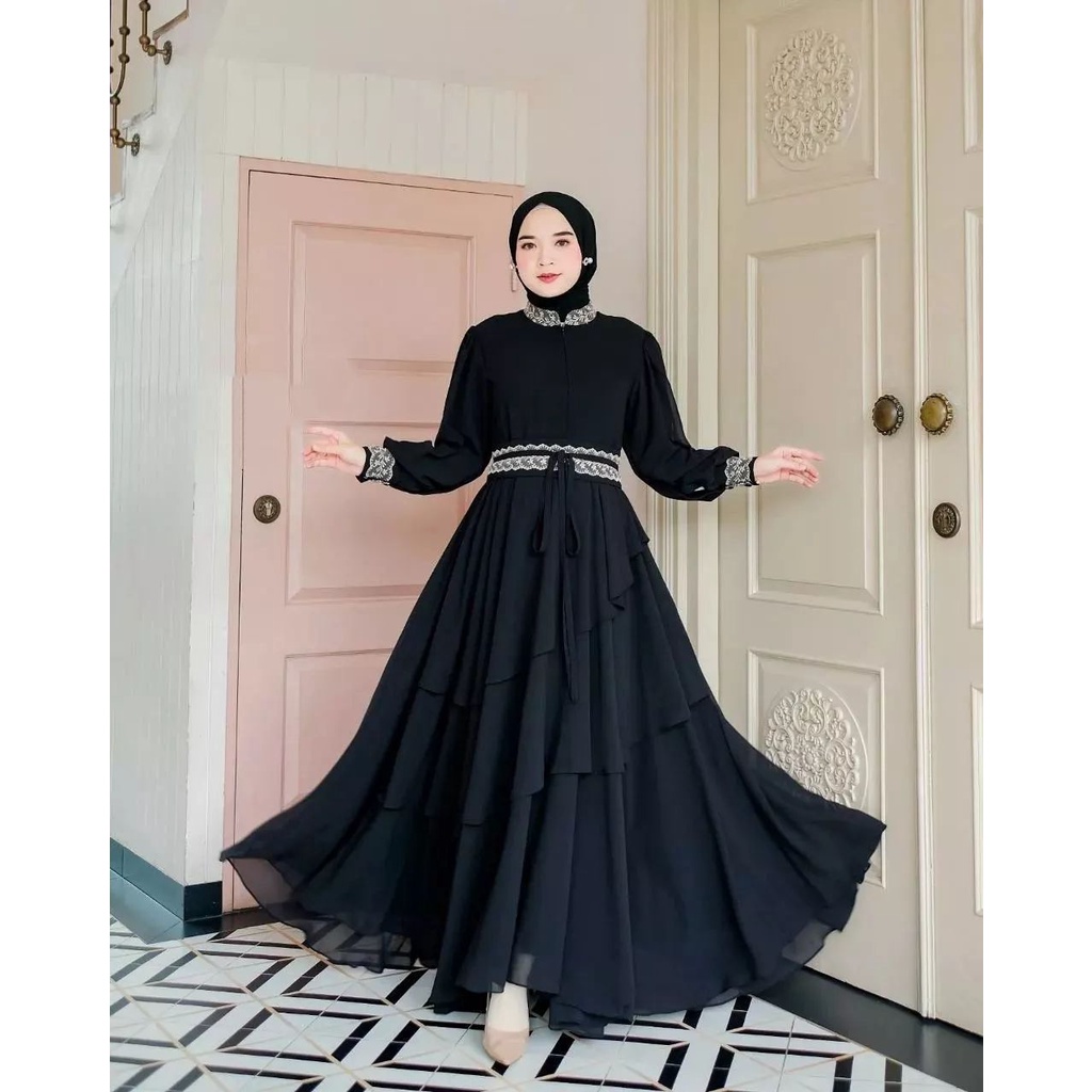 HITAM Mikayla DRESS SYARI WD M L XL XXL | Get Women's GAMIS (Including ...