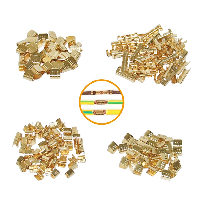 100Pcs U Shape Copper Ring Terminals Non-Insulated Car And Motorcycle ...