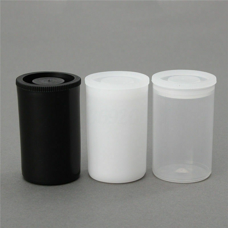 10pcs Plastic Empty Black/White Bottle 35mm Film Cans Canisters ...