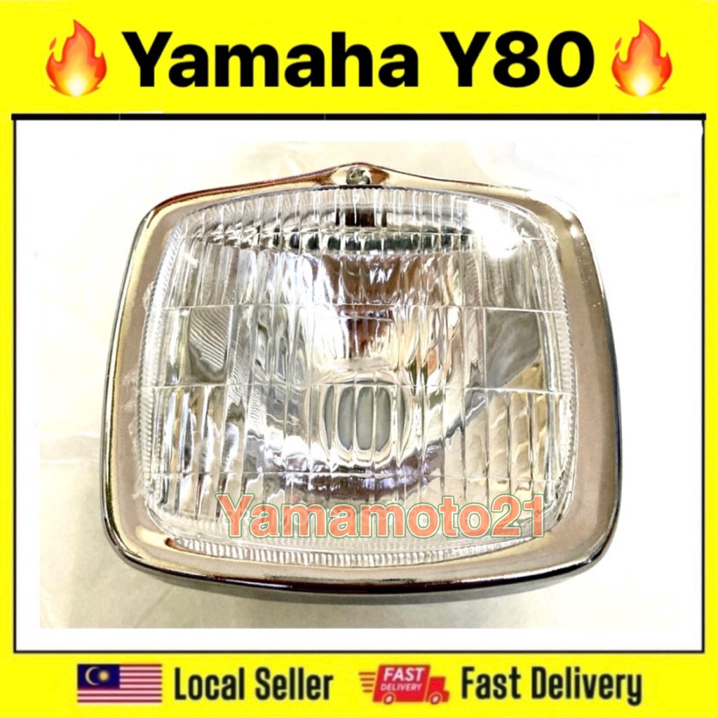 YAMAHA Y80 HEAD LAMP Y 80 FRONT HEAD LIGHT Y80 LAMPU DEPAN HEADLAMP FRONT BESAR SPARE PART ...