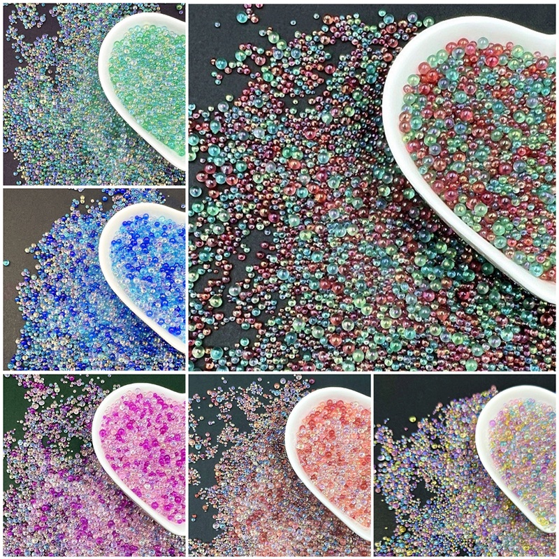 Magic Color Clear Glass Bubble Beads Mixed Specification DIY Jewelry ...