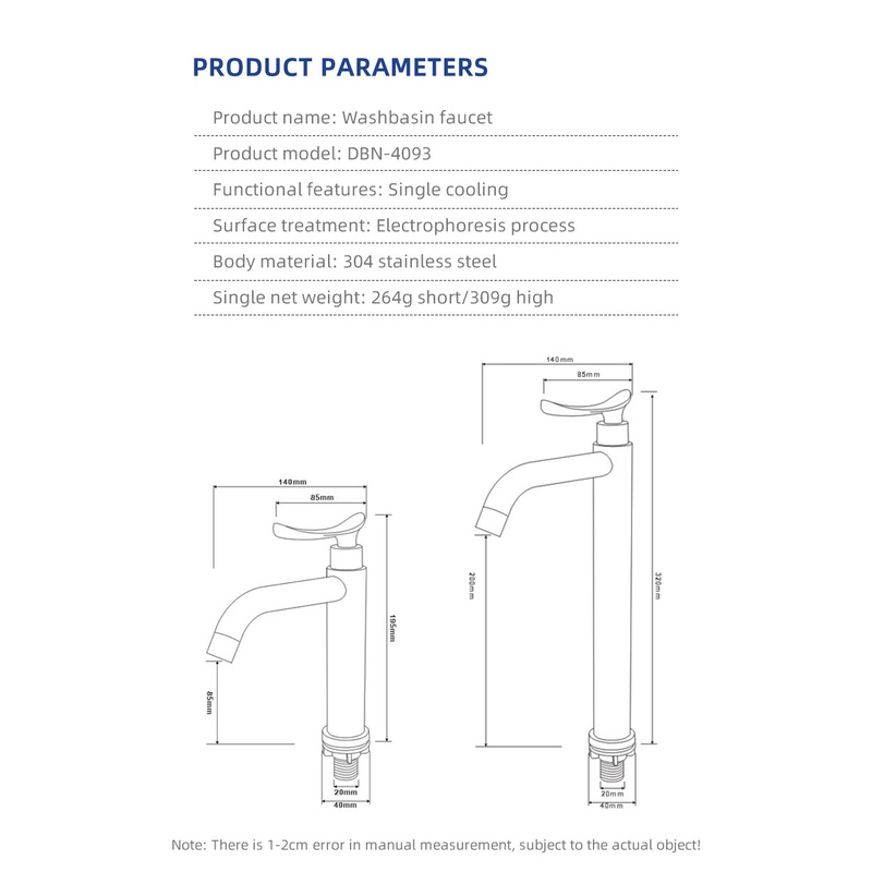 SUS 304 Stainless Steel Bathroom Basin Tap Bathroom Faucet Stainless ...