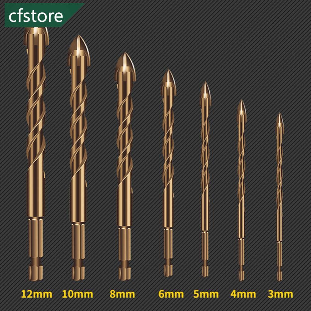 CFSTORE 3-12mm Cross Hex Tile Drill Bits for Glass Ceramic Concrete ...