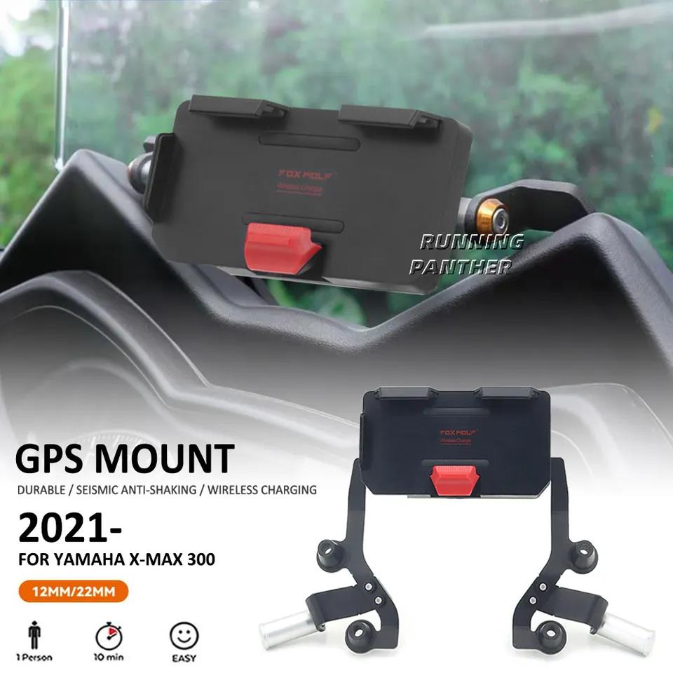 2021- Motorcycle GPS Phone Holder USB Wireless Charger Navigation ...