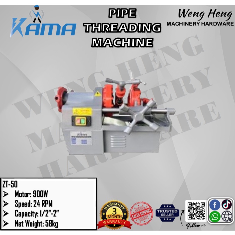 KAMA 1/2"~2" PIPE THREADING MACHINE - MODEL ZT-50 | Shopee Malaysia