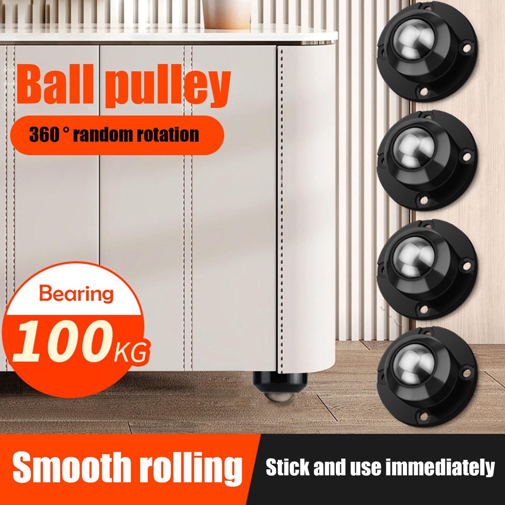 4PCS Self Adhesive Caster Mini Swivel Wheels Heavy Duty Furniture ...