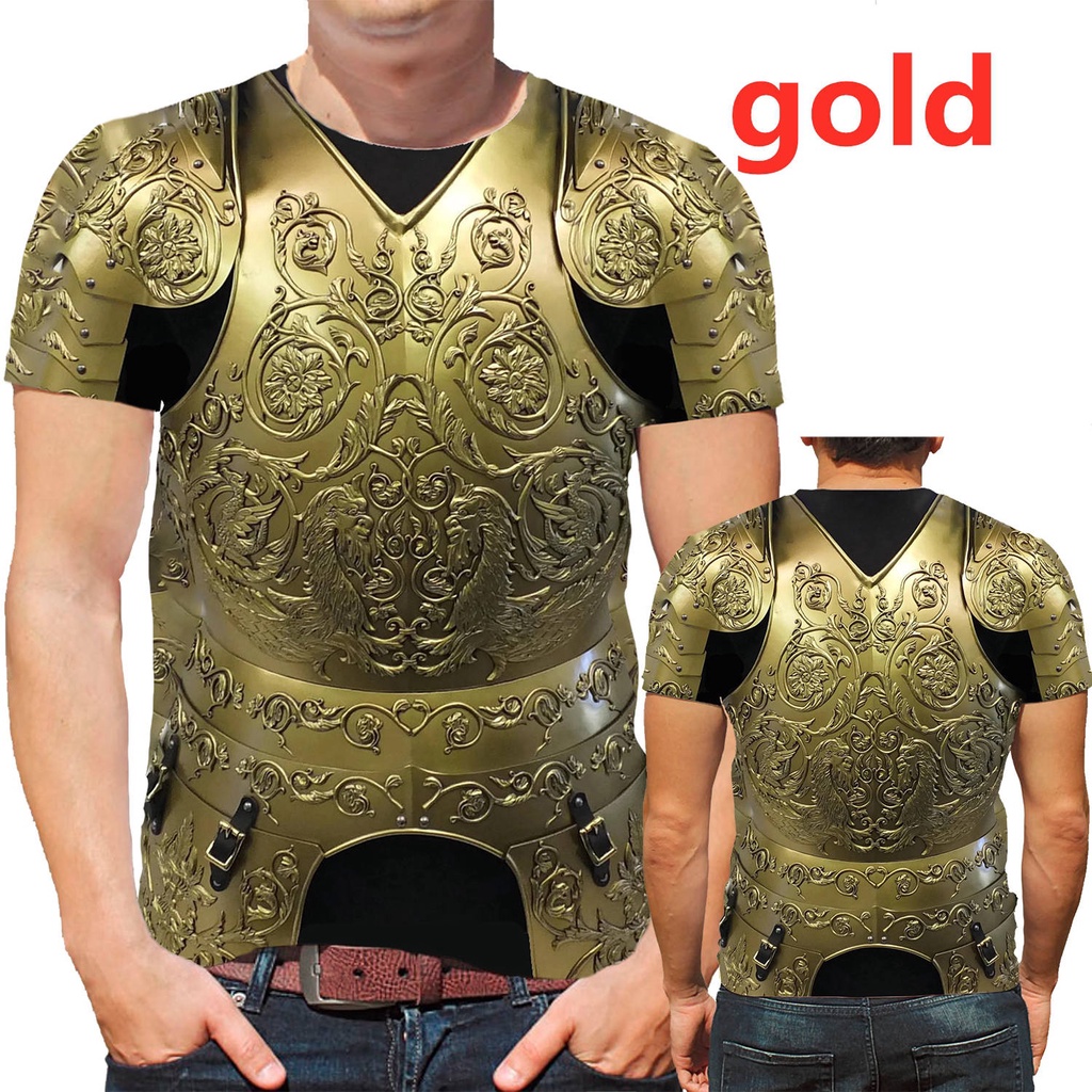 Medieval Novelty Knight Warrior Armor T-shirt Cool Fashion 3d Printed ...
