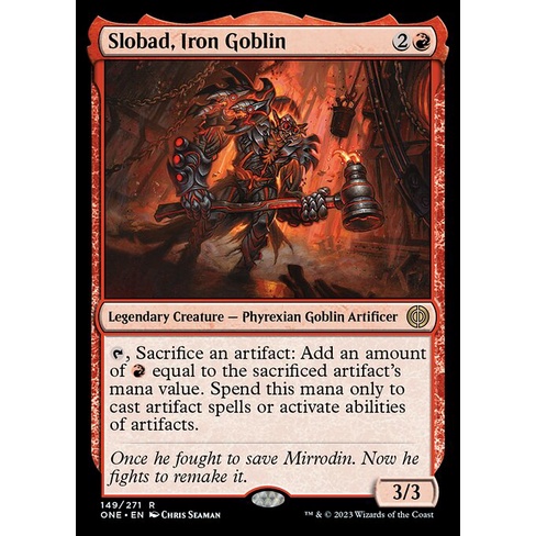 Slobad, Iron Goblin | [ONE][R][{2}{R}][Lgd. Creature][MTG Singles] | Shopee Malaysia