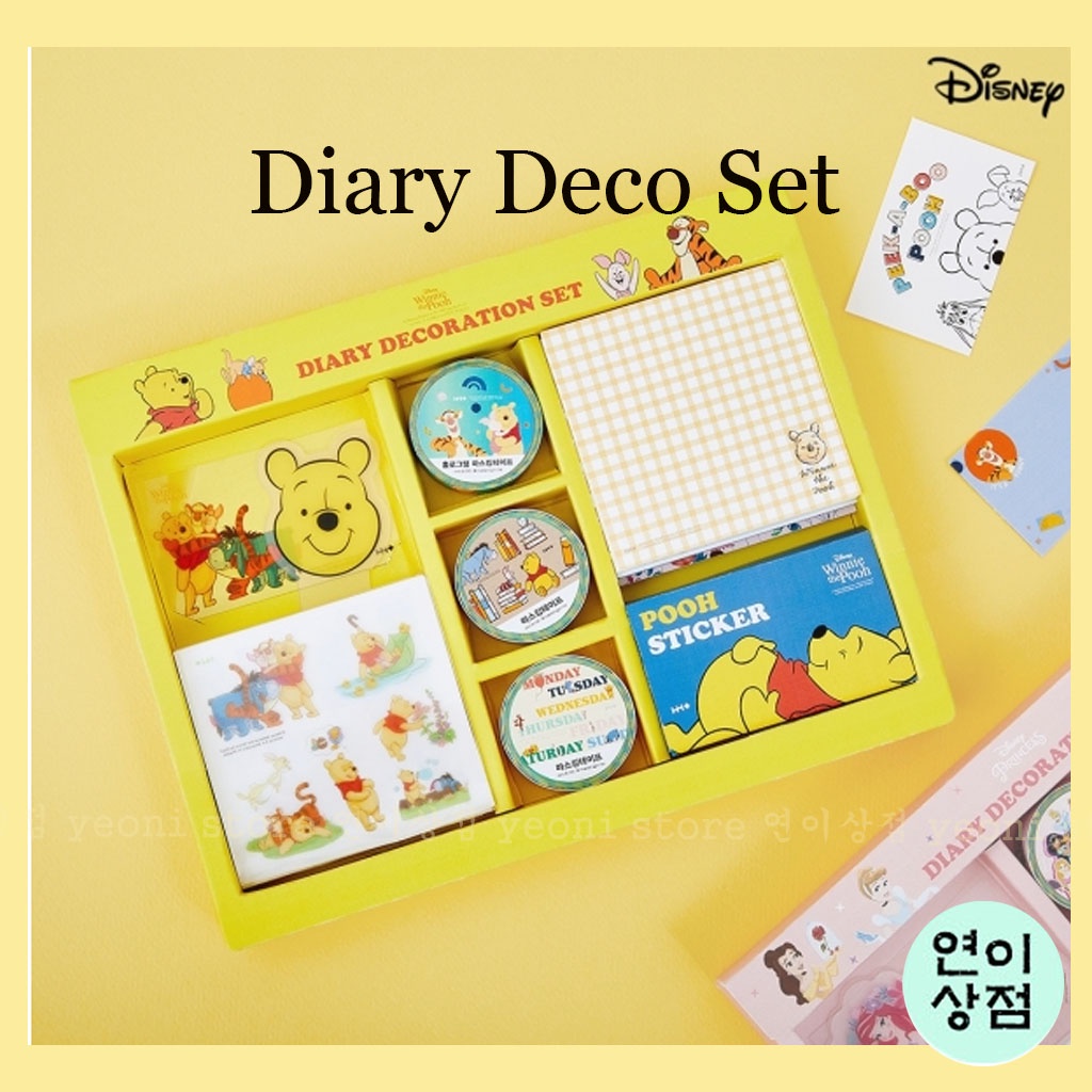 disney winnie the pooh diary decoration set pooh sticker memo pads ...