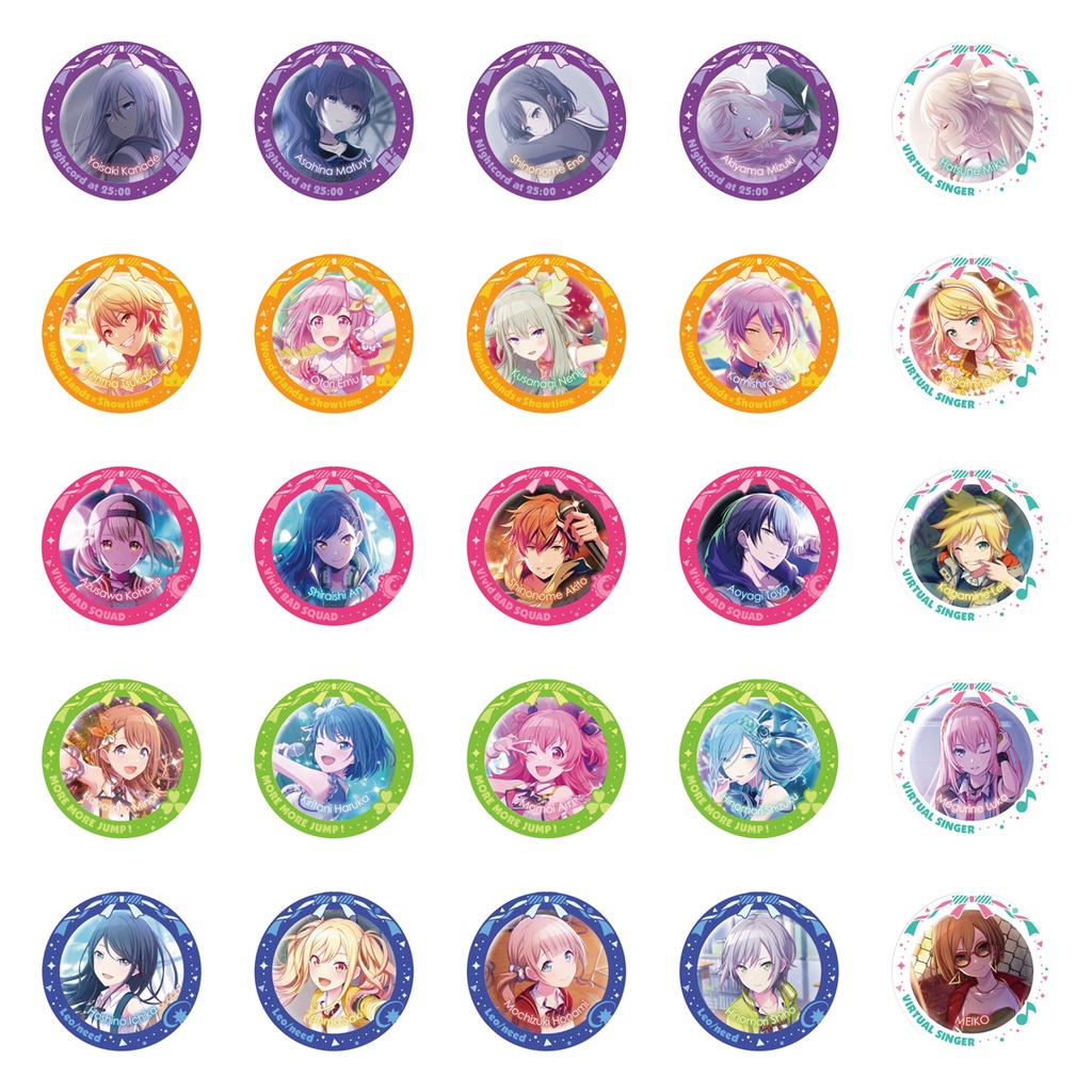 Project SEKAI Anime 50mm MORE MORE JUMP! Vivid BAD SQUAD Wonderlands× ...