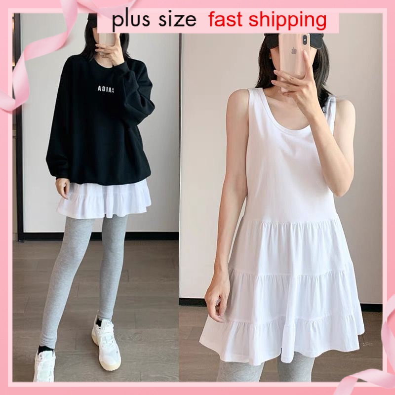 Plus size 40-150kg [HK style] Women's Clothing Inner Vest Long Sling ...