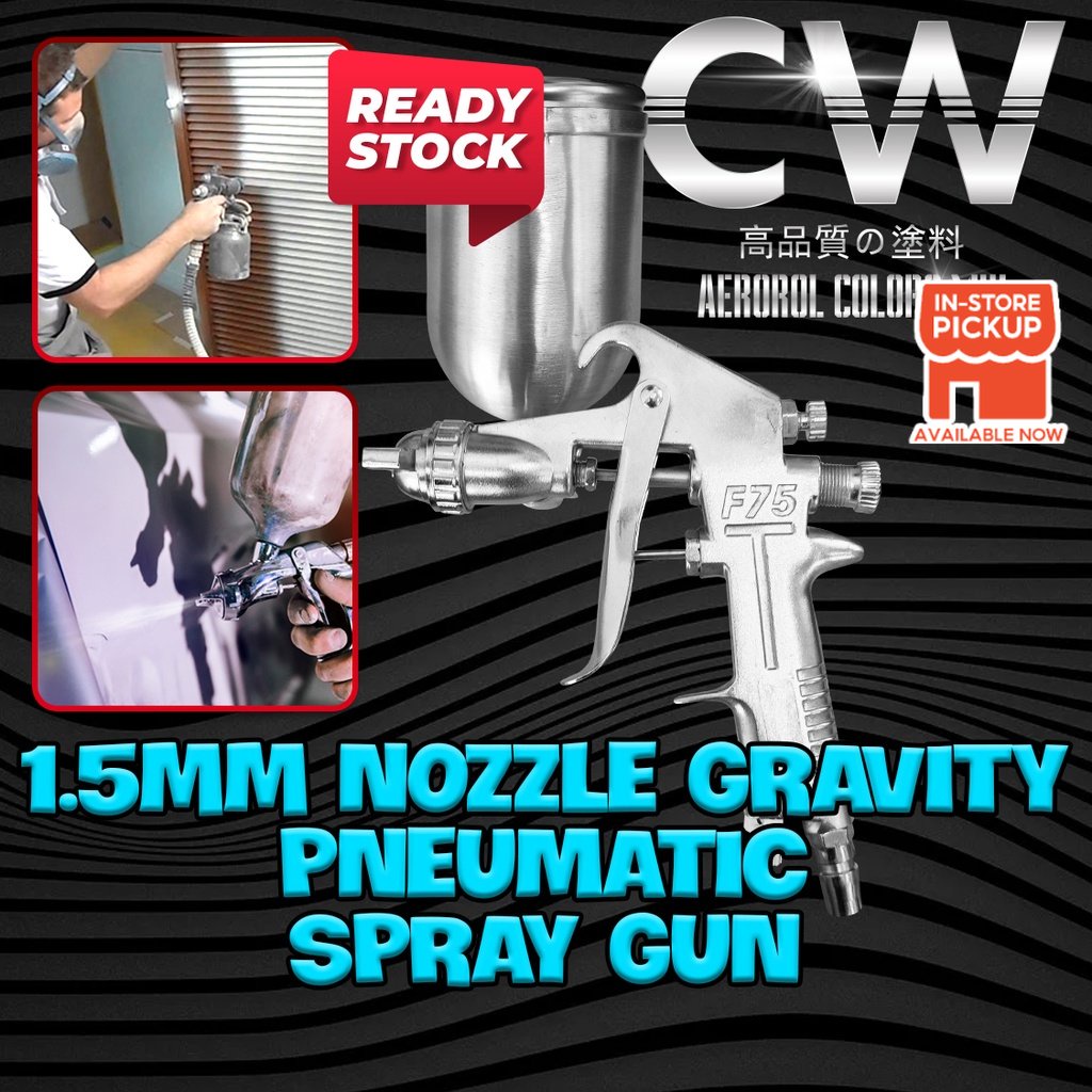 F-75 Paint Air Spray Gun 1.5mm Nozzle ( F75 ) Sembur Penyembur Cat 喷漆 ...