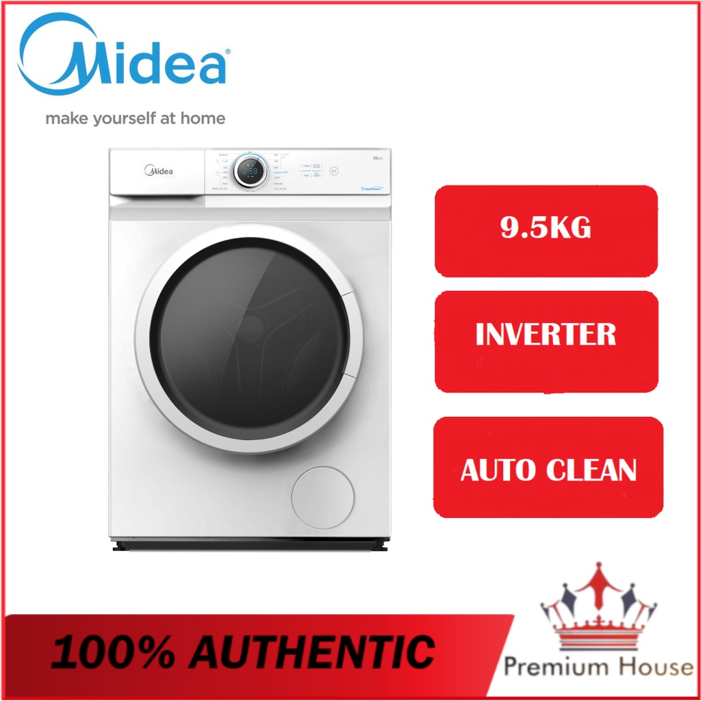Midea Washing Machine (9.5KG) Quick Wash Inverter Front Load Washer ...