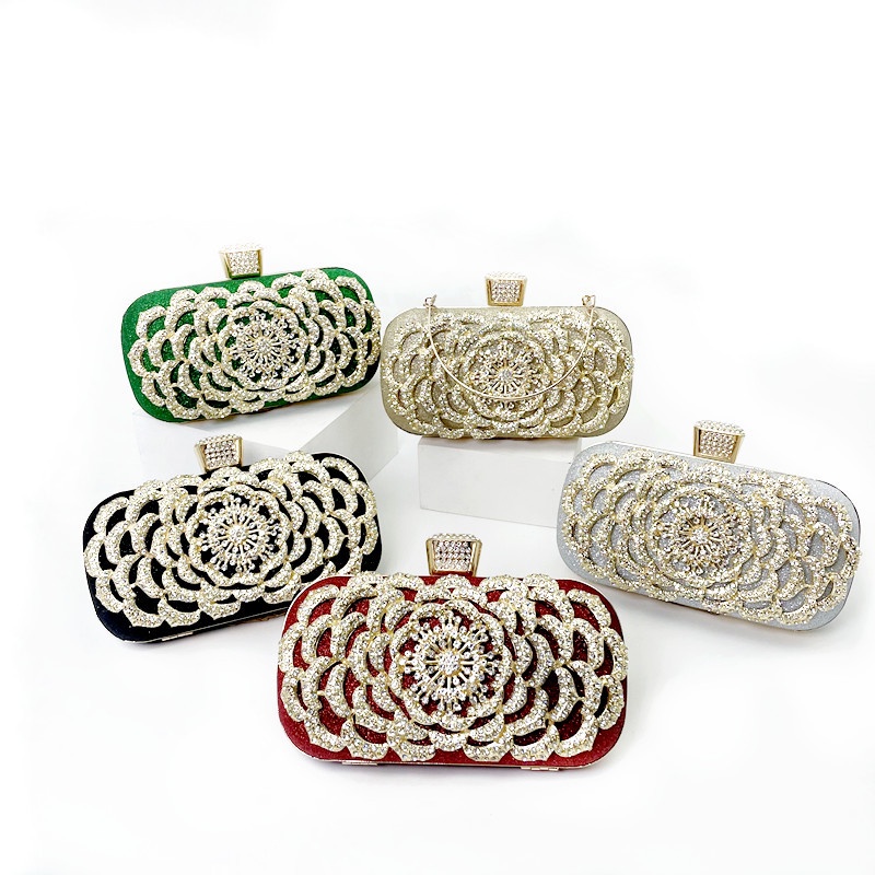 Womens Sparkly Rhinestone Sequin Glitter bag Clutch Evening Handbag ...