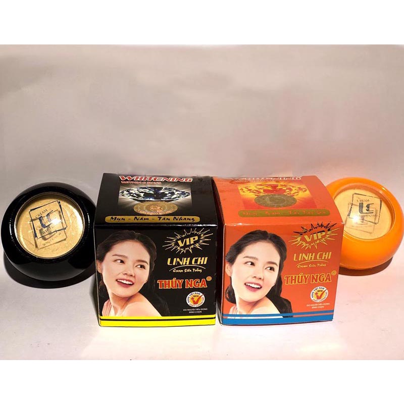 Thuy Nga Ganoderma Cream - Skin Whitening (Black - Orange) | Shopee ...