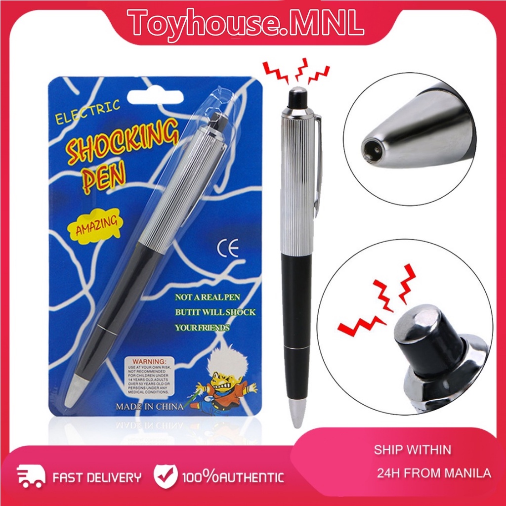 Electric Shock Pen Prank Shocking Pen Writable Ball Point Pen Joke ...