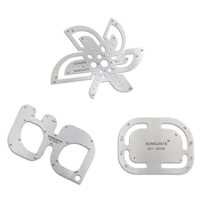 PCF* Leather Cutting Tool Corner Cutters Circle Ruler Metal Drawing ...