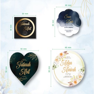 100pcs STICKER CUSTOM LABEL PRODUK DOORGIFT KAHWIN STICKER AQIQAH ...
