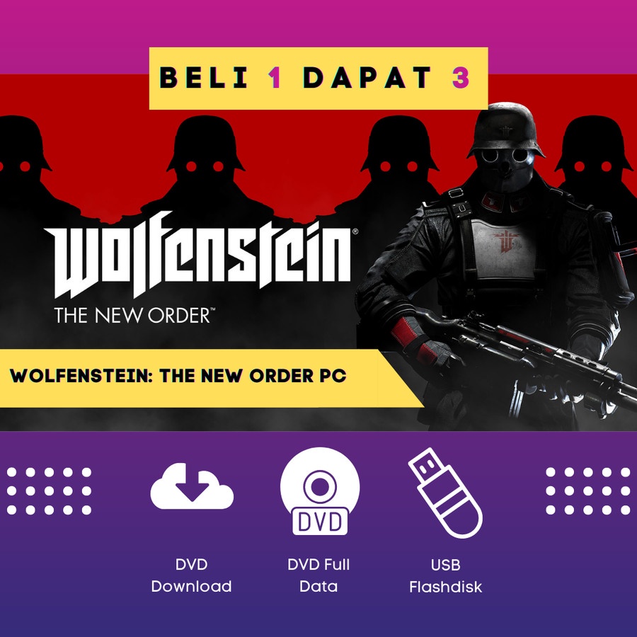 Wolfenstein: THE NEW ORDER PC | Original PC games | Shopee Malaysia