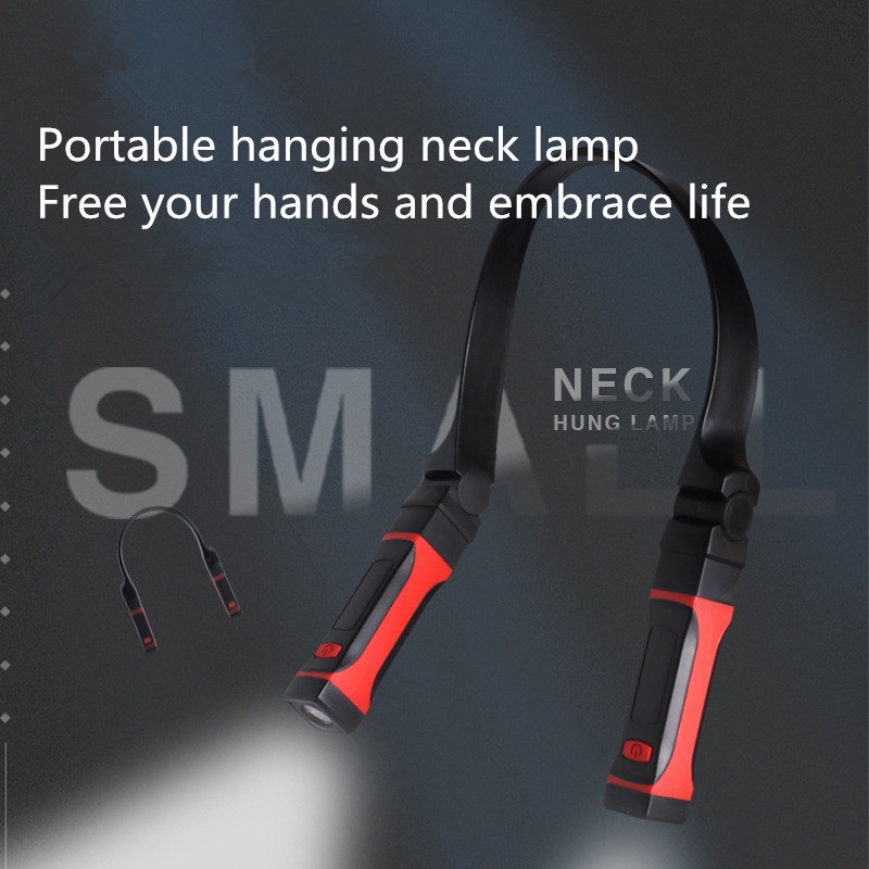 LED Portable Hanging Neck Light USB Charging Dimming Learning Night ...
