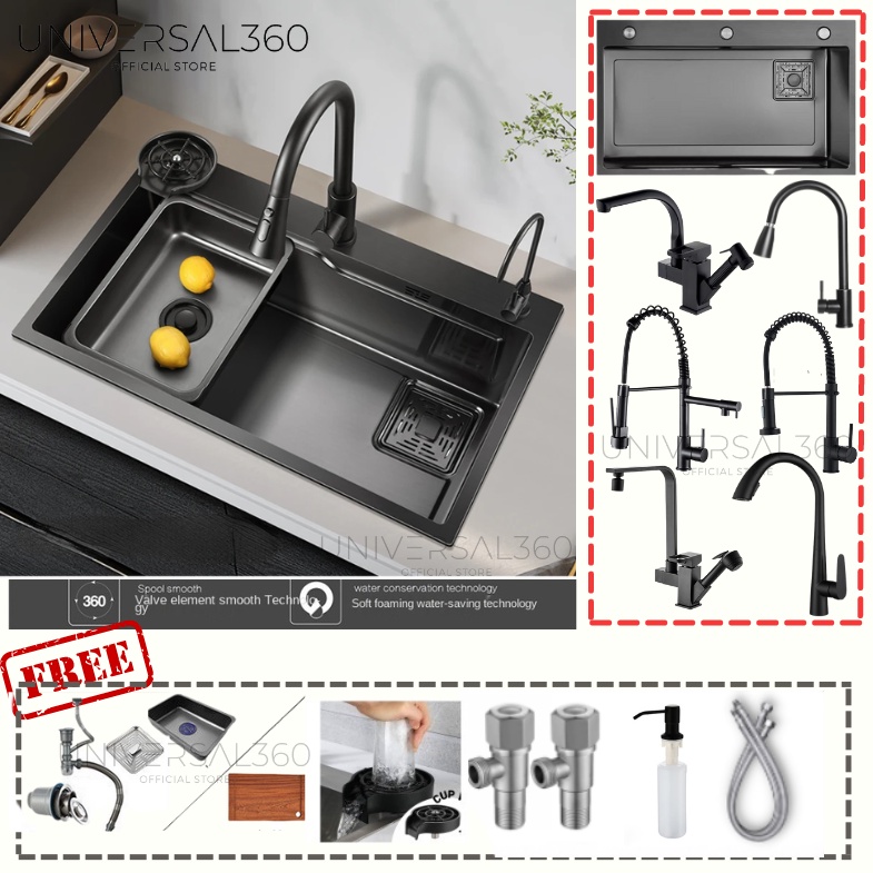 [BUY 1 FREE 10] Waterfall Sink 7545 Premium Nano Sink Z Step Sink ...