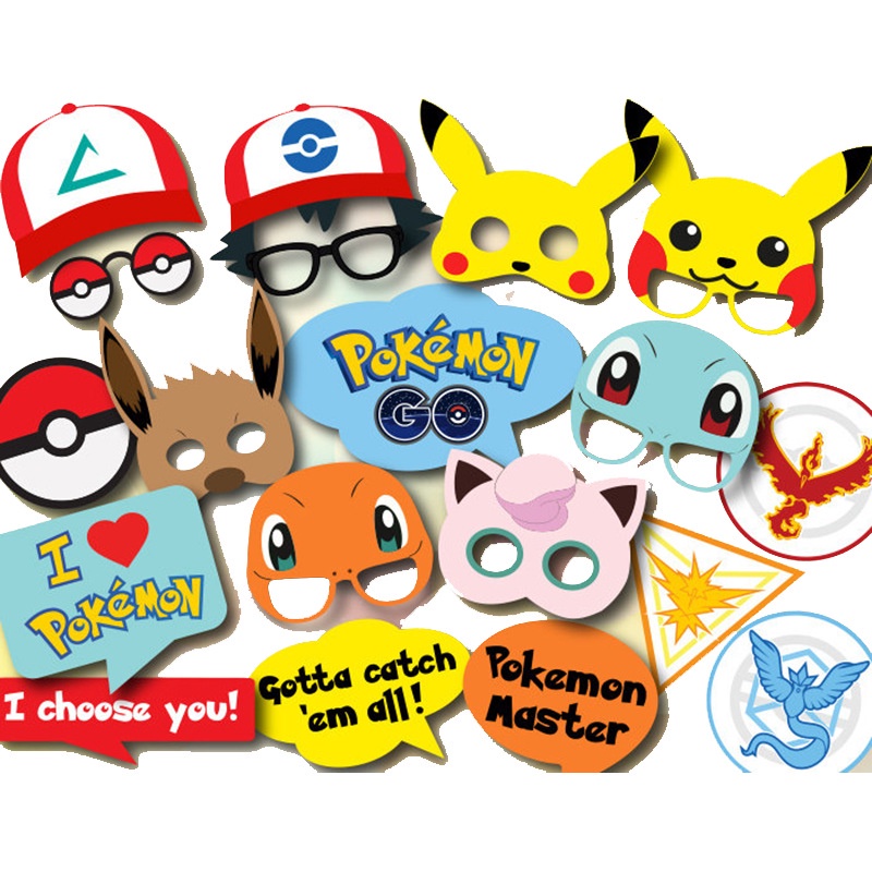 19-Piece Set Pikachu Photography Props Baby Birthday Hand License Plate ...