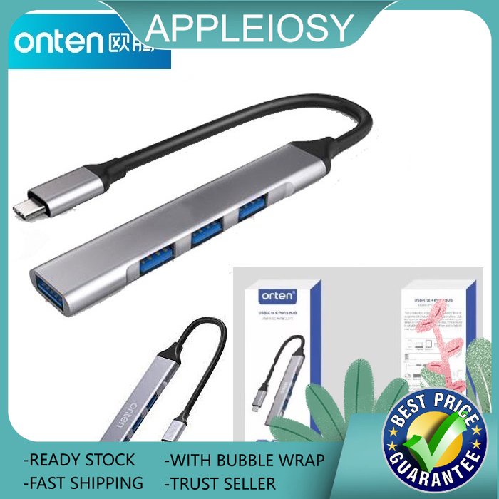 4 in 1 ONTEN Splitter USB Hub 3.0 5Gbps 4 Ports USB Adapter Type-C ...