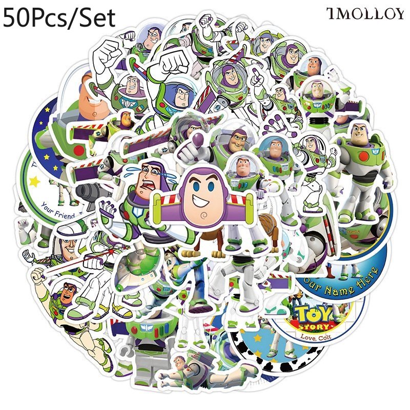 [T] 50Pcs/Set Buzz Lightyear Stickers Toy Story Waterproof Stickers ...