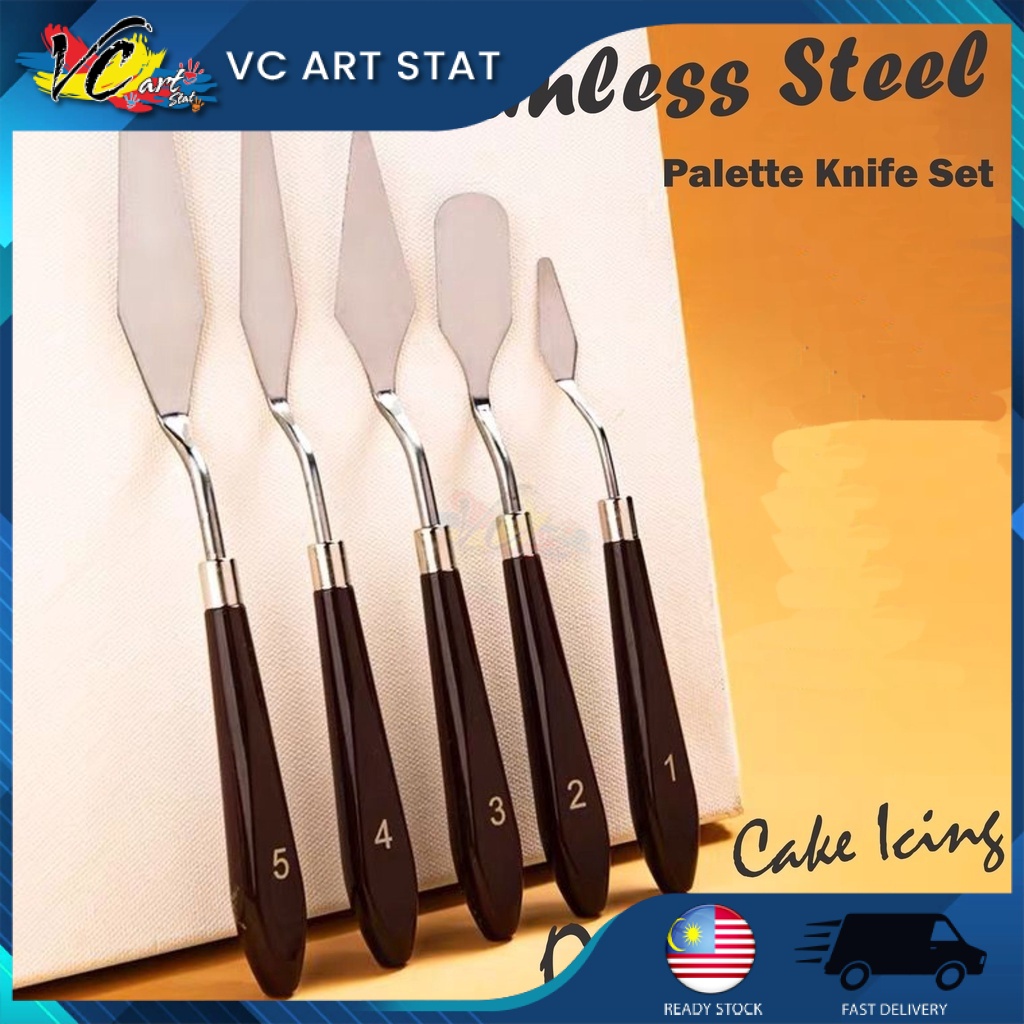 Oil Color Palette Knife Set Icing Shaper Oil Paint Scrapper Palette ...