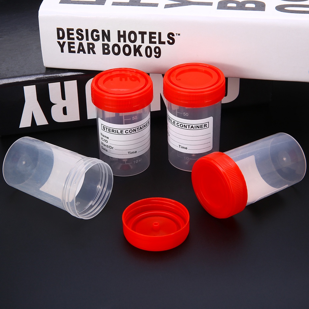 60ml Hospital Urine Collection Sample Cup Specimen Bottle Container ...