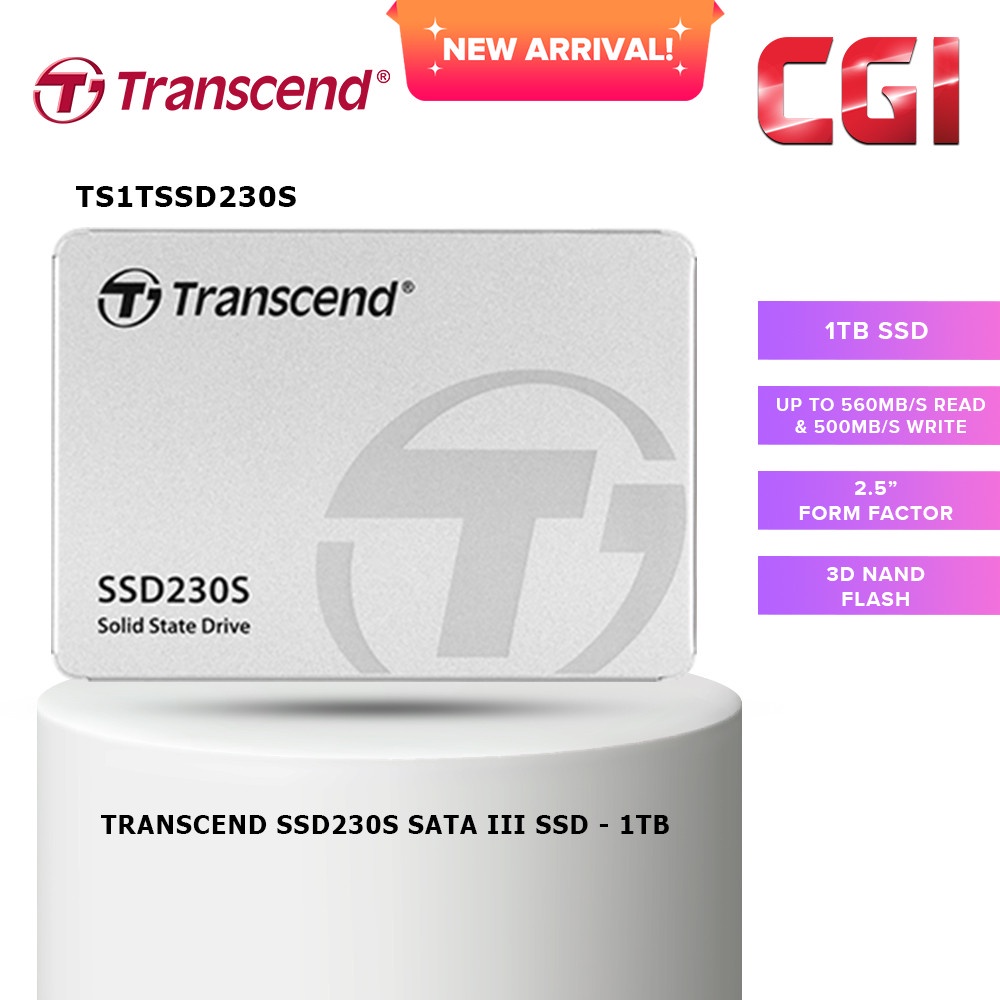 Transcend 2.5“ 1TB SSD230S 3D NAND SATA III 6Gb/s SSD - TS1TSSD230S ...