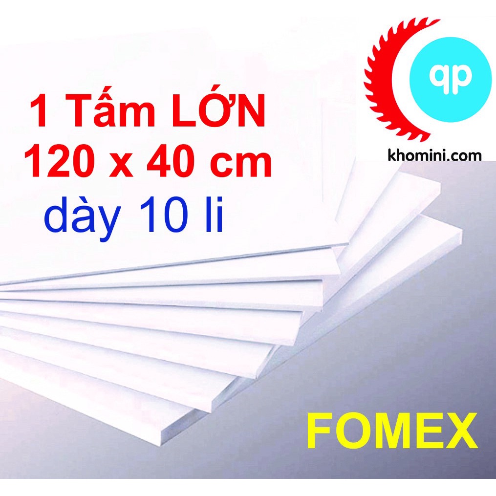 1 Fomex sheet 10 mm thick, size 120x40cm - PVC Foam sheet for Furniture ...