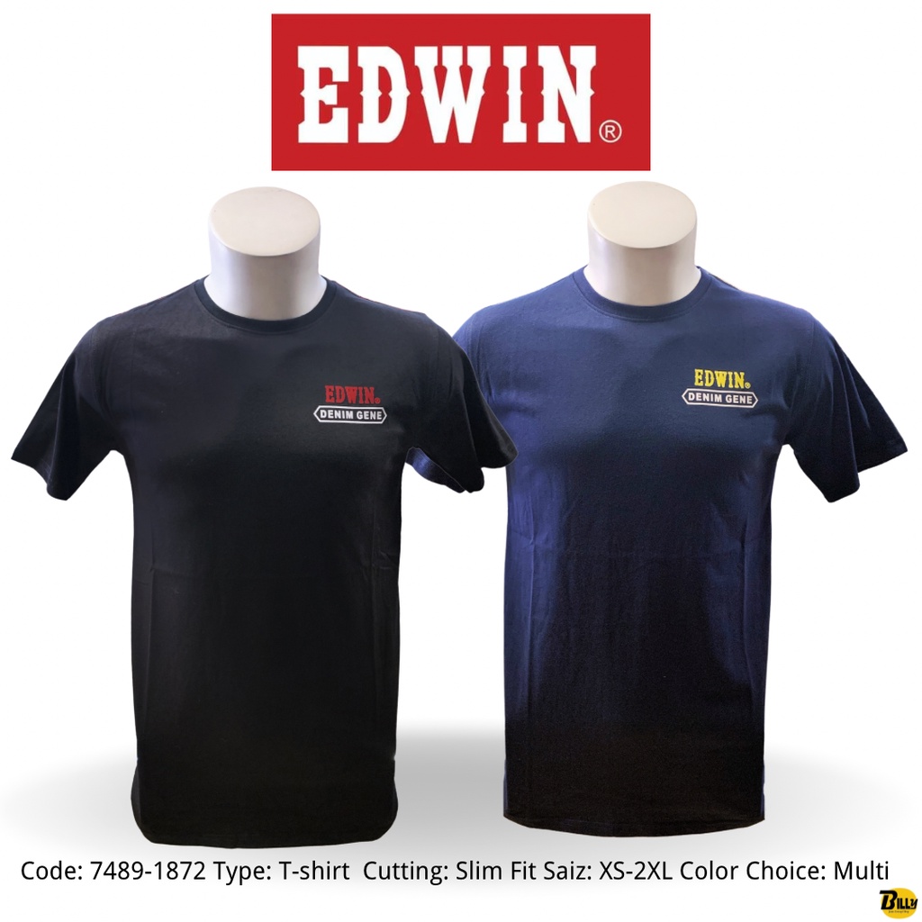 EDWIN Brand Men’s Slim Fit Round Neck T-shirt (7480-1872 ) | Shopee Malaysia