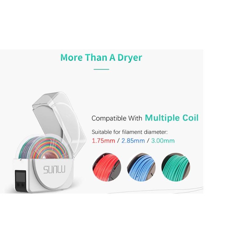 Sunlu S1 PLUS 3D Filament Dry Box More Uniform Temperature Built-In Fan ...