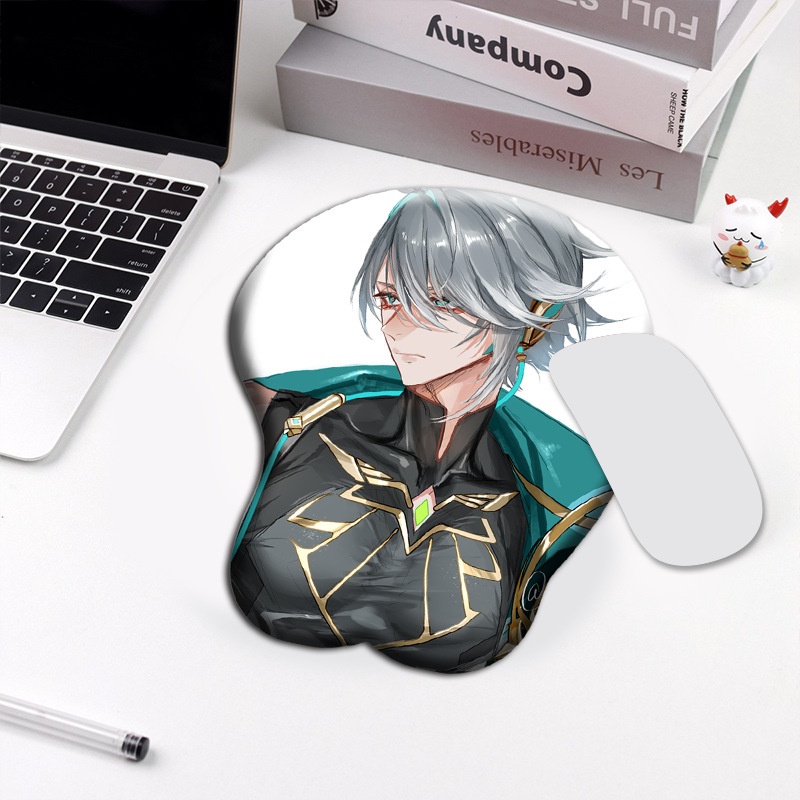 Night Love Lu Chen Mouse Pad Wrist Guard 3d Charlie Su Genshin Impact ...