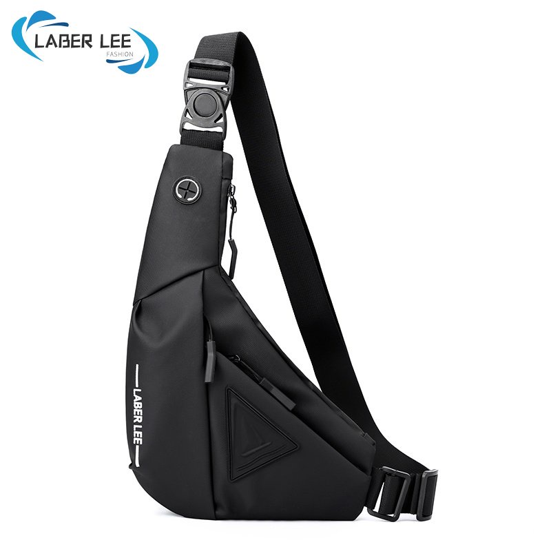 LABER LEE Men’s Crossbody Bag Multifunction Waterproof Oxford Chest ...