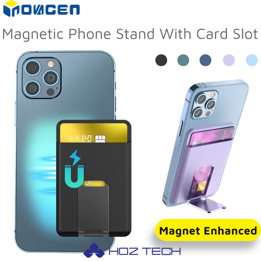 INOVAGEN Snap On Magnetic Phone Stand&Wallet With Card Slot,Portable ...