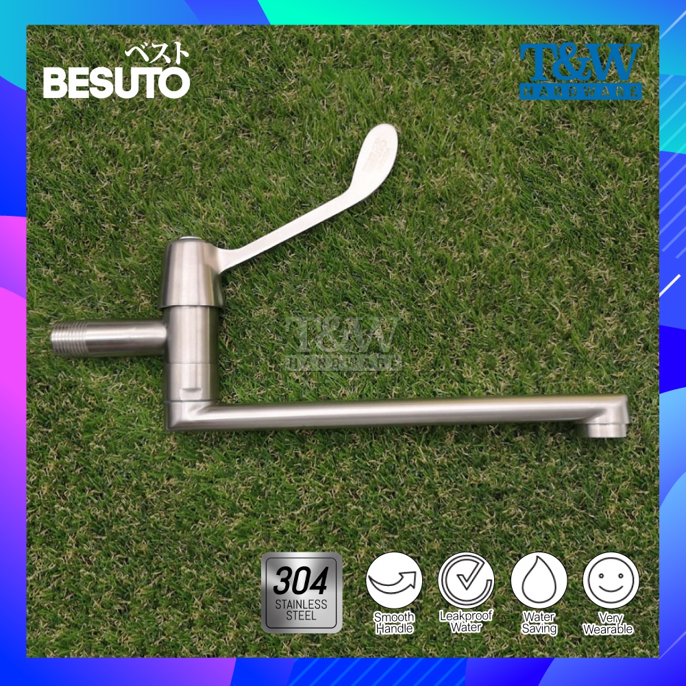 BESUTO SUS304 Stainless Steel Extended Single Lever Medical Wall ...