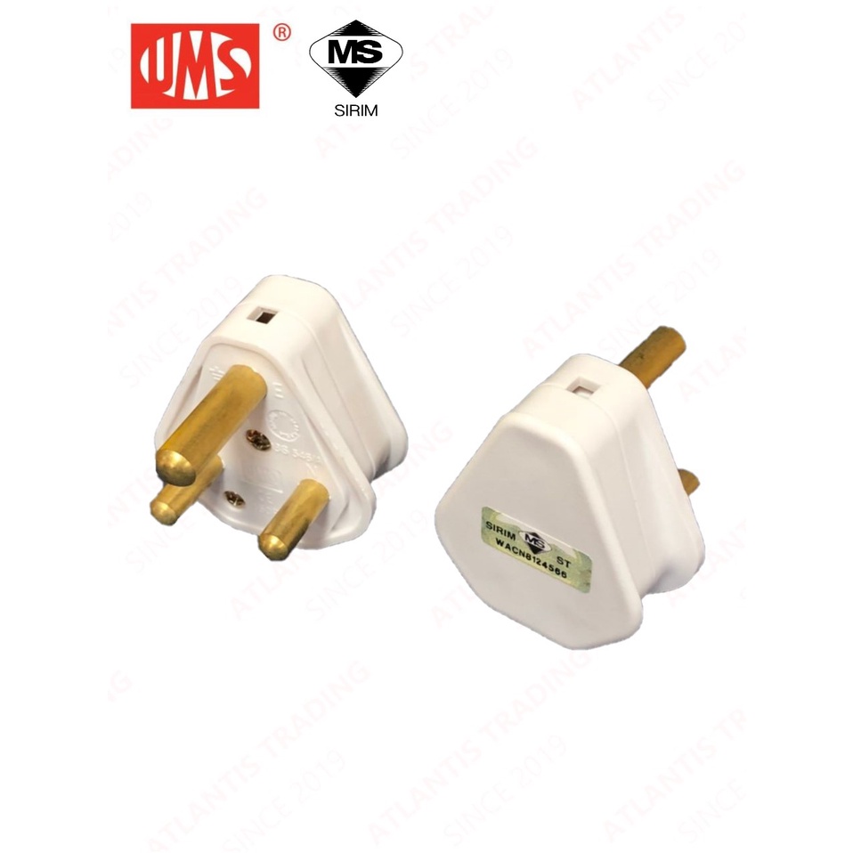 UMS 15A Plug Top / Round Pin Plug Sirim Approved 100% Original | Shopee ...