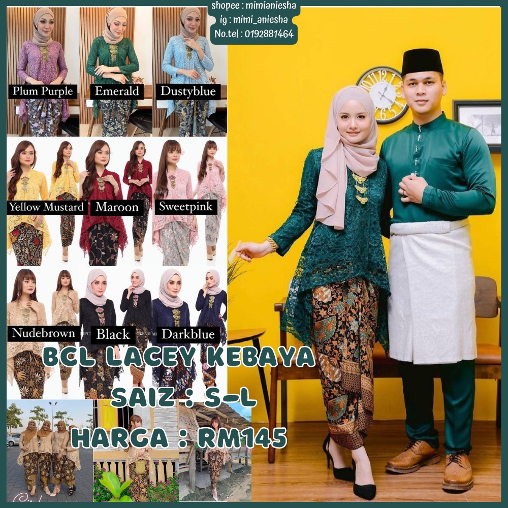 Baju Raya 2023 Bcl Lacey Kebaya Lace Kebaya Nyonya Baju Kebaya Batik ...