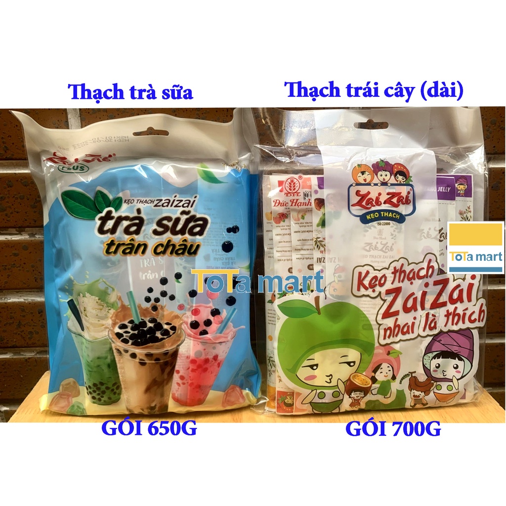 (expiry Date 09/2024) Zai Zai Duc Hanh long jelly candy large pack 700g, milk tea 650g. | Shopee ...