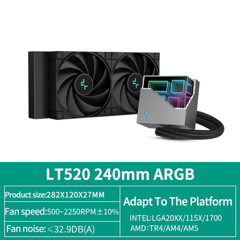 Deepcool LT360 LT240 LT720 LT520 ARGB CPU AIO Liquid Cooler 360mm High ...
