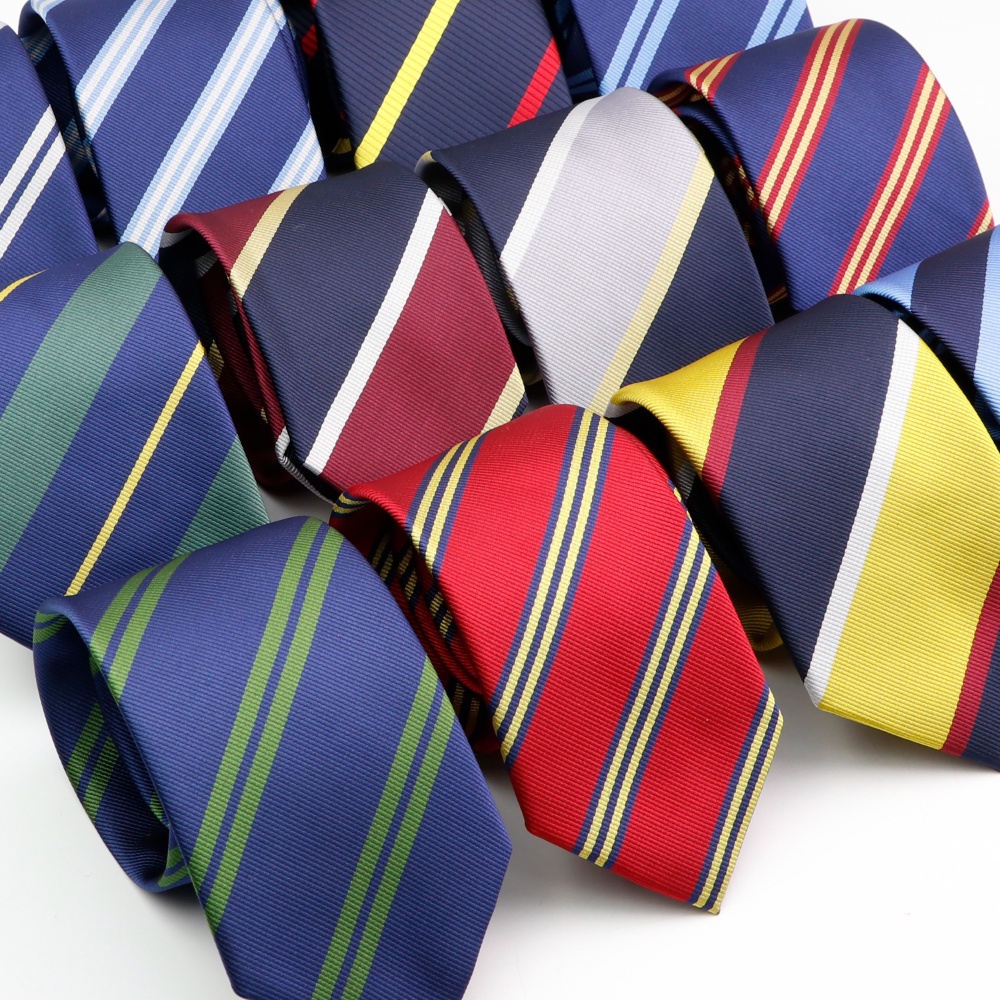 ZONFAZ Classic Men's Silk Ties 7cm Striped Standard Tie for Man Formal ...