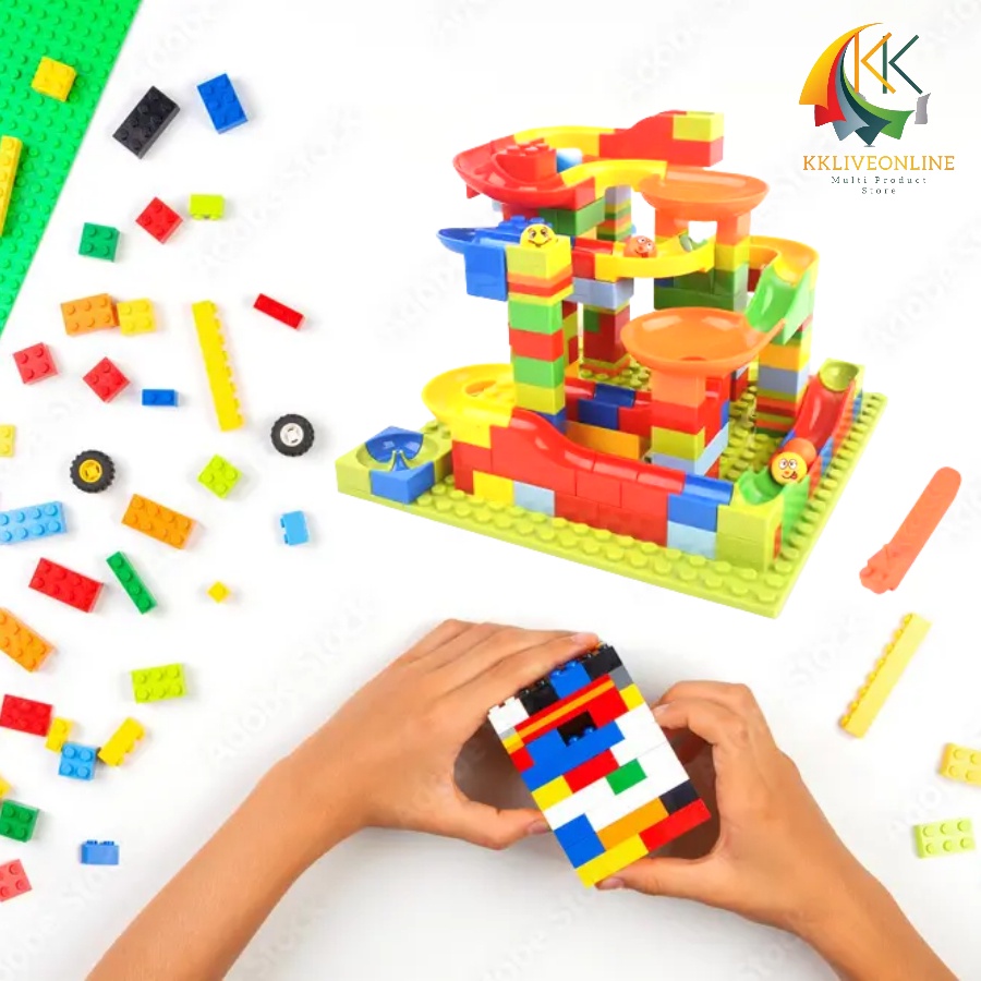 Marble Race Run Maze Ball Track Building Blocks Diy Slide Building ...