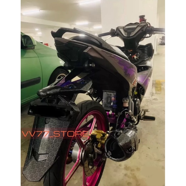 Yamaha Y15ZR V1 V2 Rear Fender Vietnam Carbon EKOR Y15 Carbon Honeycomb ...